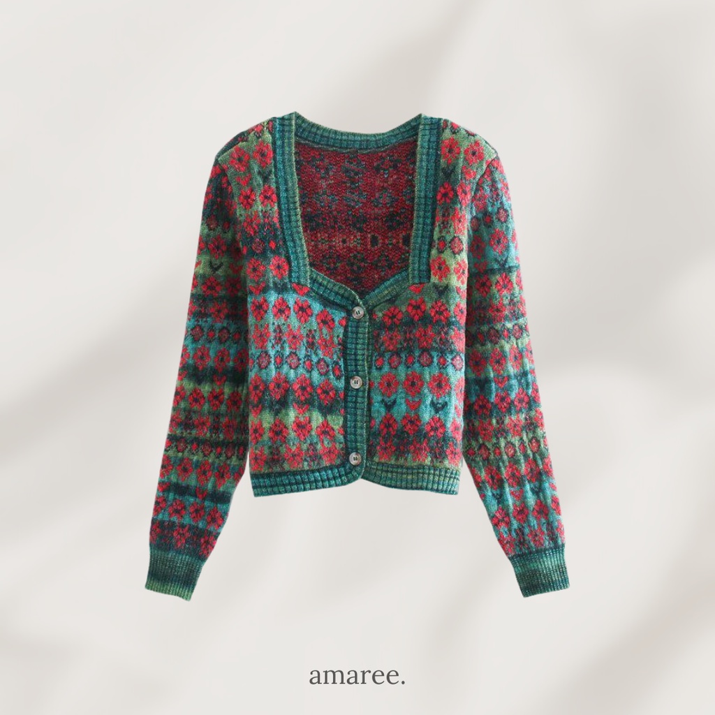 Mandy green Cardigan - amaree